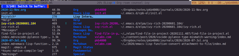 Fix non-display of ivy-rich switch buffer directories in Emacs - vxlabs