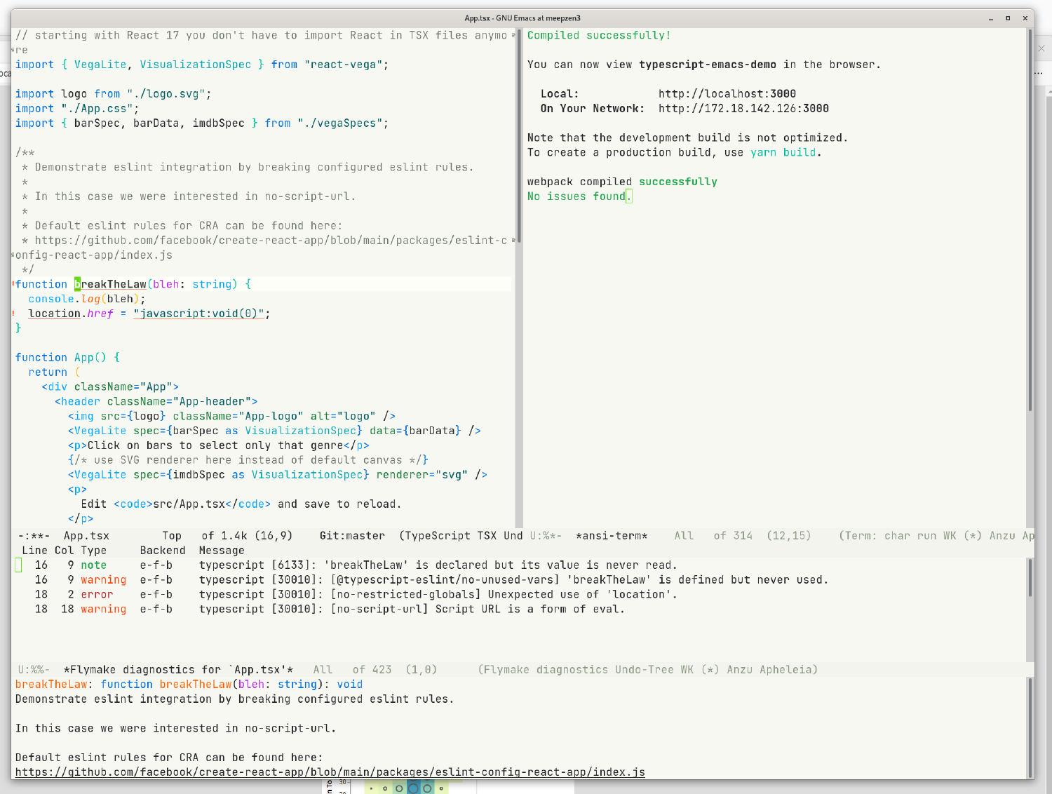 TypeScript development with Emacs, tree-sitter and LSP in 2022 - vxlabs