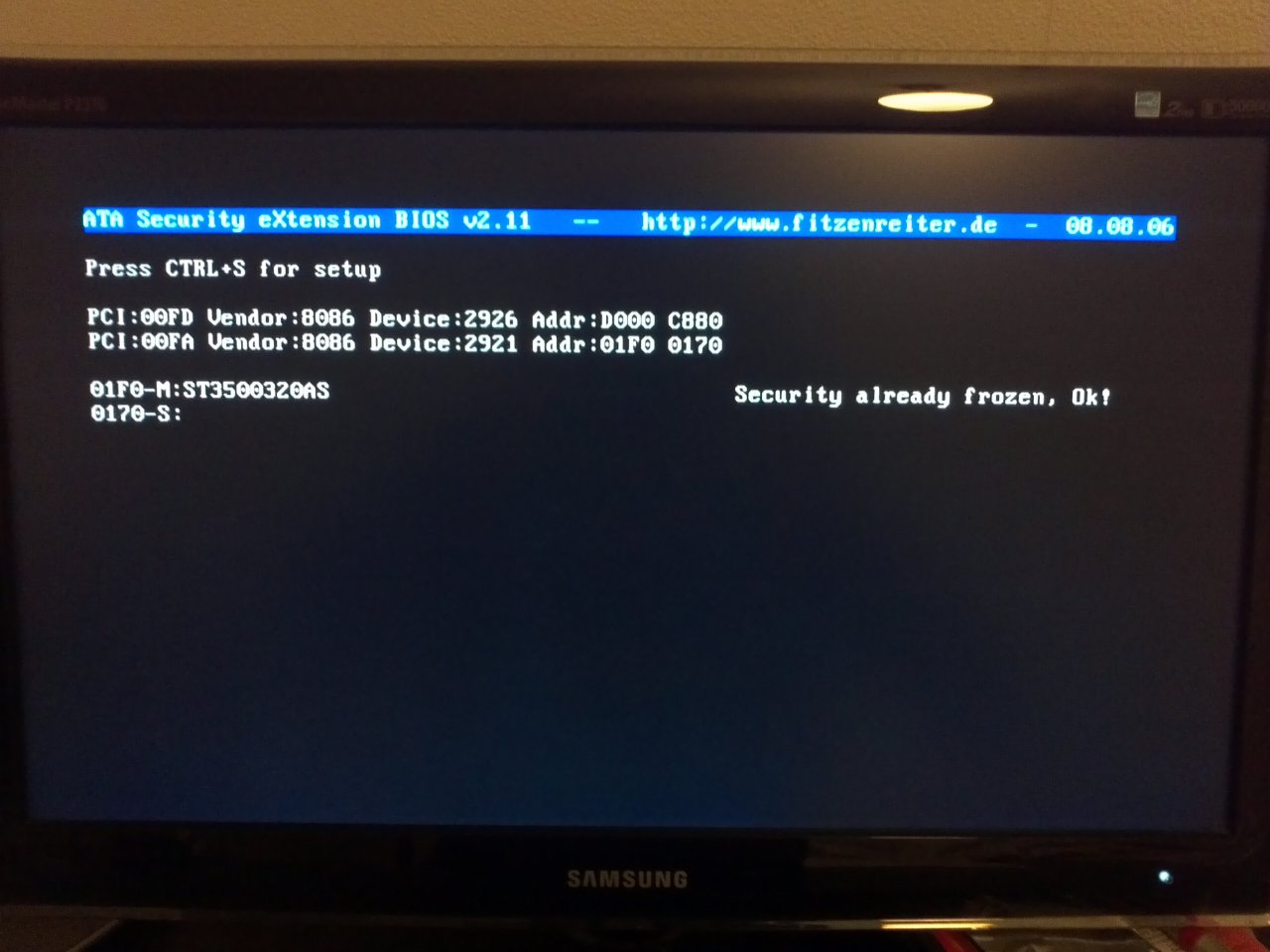 Adding the ATA Security eXtension BIOS to AMIBIOS (Asus P5KC) - vxlabs