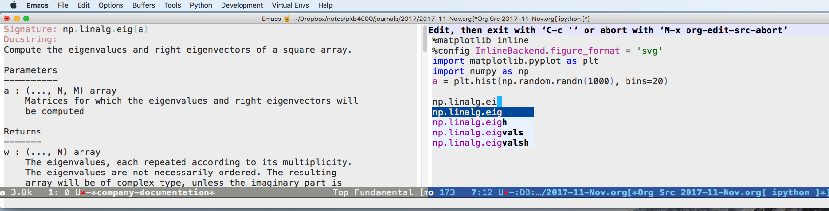 Getting Ob Ipython To Show Documentation During Company Completion Vxlabs