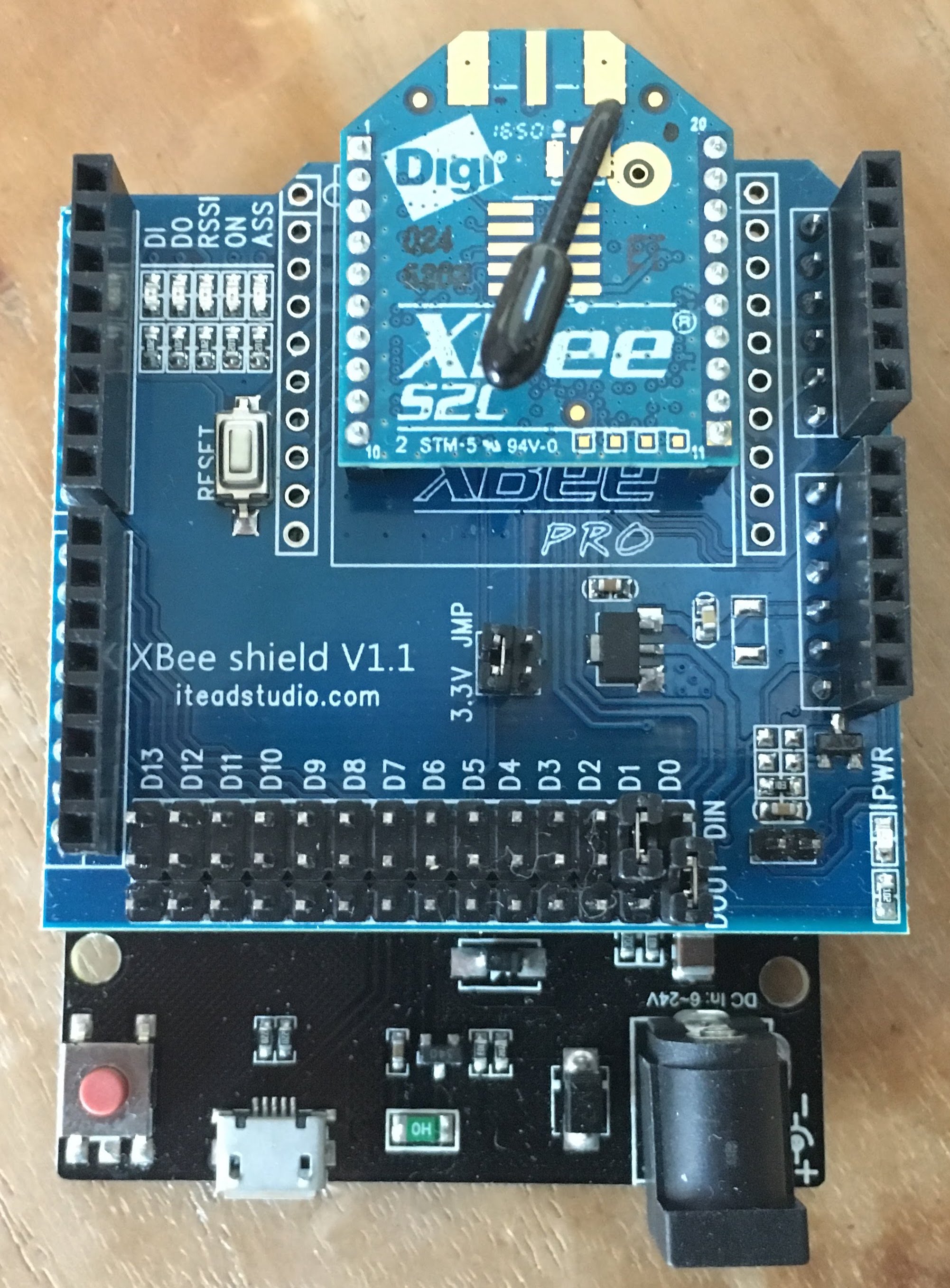 Which jumper to set on the ITEAD XBee shield v1.1 for use with a 3.3V Arduino - vxlabs