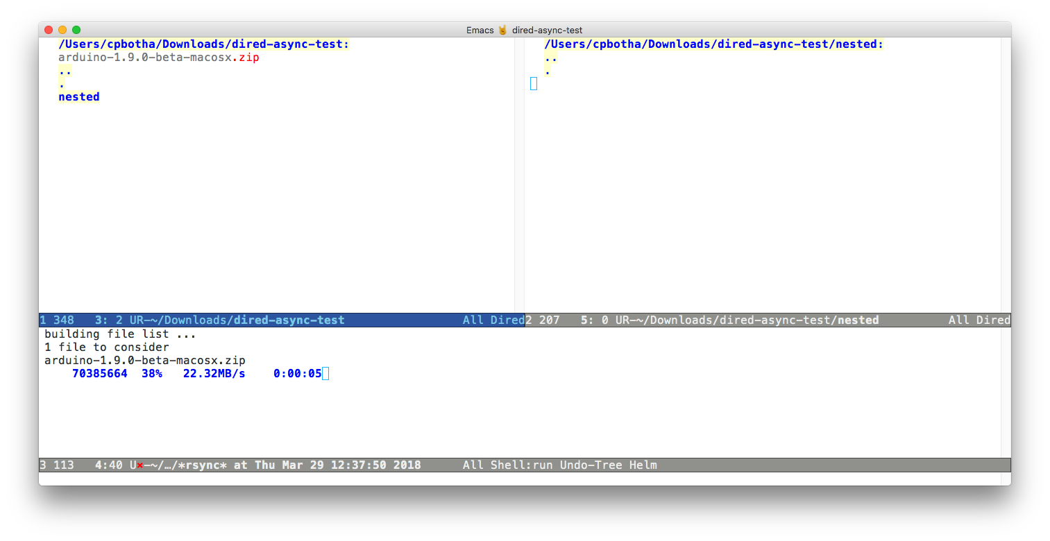 Asynchronous rsync with Emacs, dired and tramp. - vxlabs